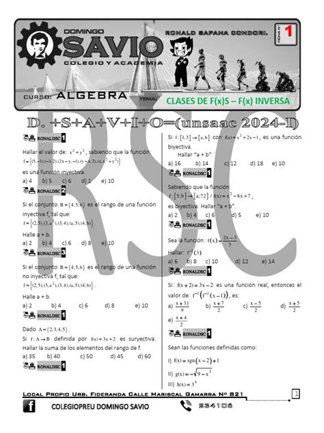 Funcion Inversa Pdf Función Matemáticas Objetos Matemáticos
