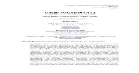 Pdf Control System Design For A Morphing Wing Trailing · Pdf Filecontrol System Design For A