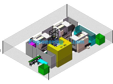 Automatic Robot Loading And Unloading Solidworks 3d Exported