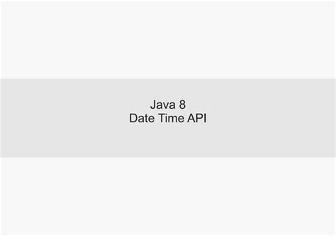 Java 8 Datetime Ppt