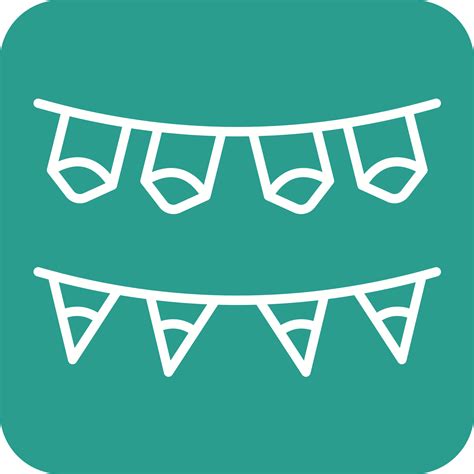 Bunting Line Round Corner Background Icons 14640320 Vector Art At Vecteezy