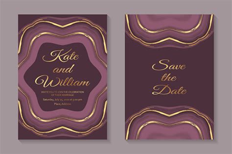 비즈니스 또는 프리젠 테이션 이나 인사말을위한 현대 추상 고급 결혼식 초대장 디자인 또는 카드 템플릿의 집합입니다 Rsvp에 대한 스톡 벡터 아트 및 기타 이미지 Istock