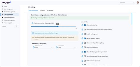 Site Management Class Configuration Engageli Help Center