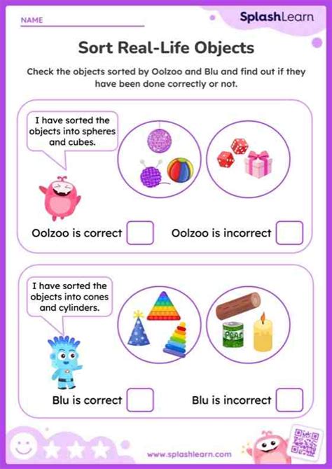 Verify Sorting Of 3d Objects Worksheet Verify Sorting Of 3d Objects Worksheet