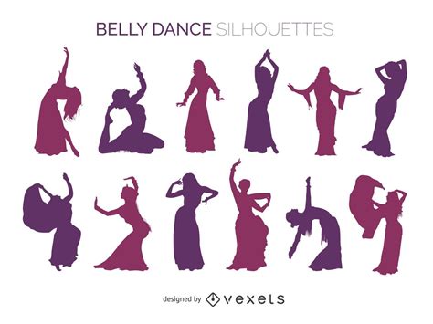 Belly Dancer Silhouettes Vector Download