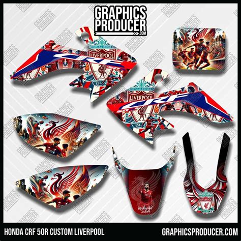 Honda Crf 50 Graphics Decals Stickers Custom Liverpool Graphics Producer
