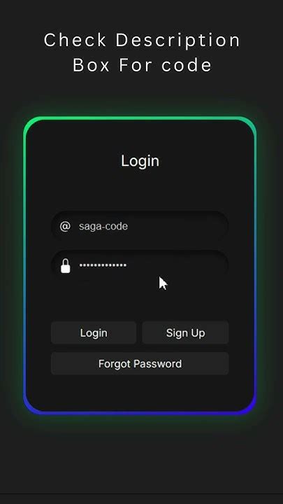 Login Page Using Htmlcss Loginpage Shortvideo Html Css