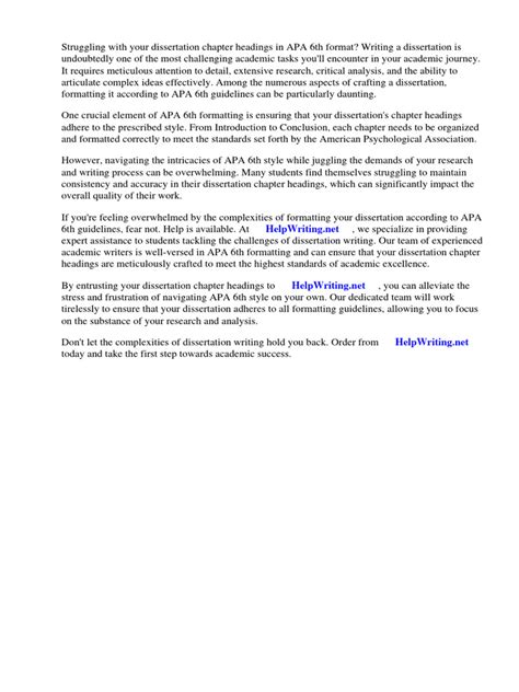 Dissertation Chapter Headings Apa 6th Pdf Apa Style Thesis