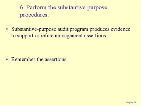 Substantive Test Sampling CAS 500 Audit Evidence CAS