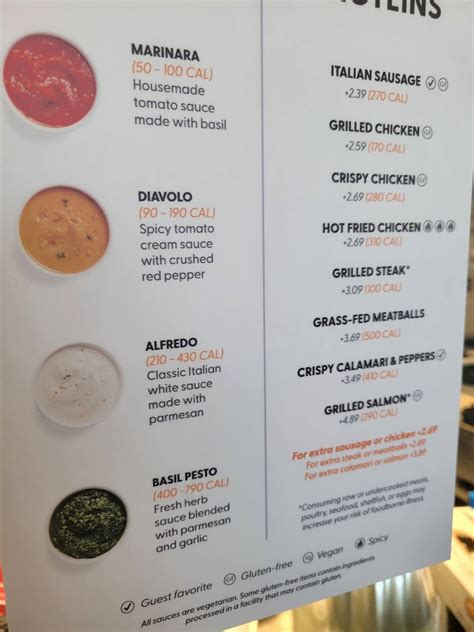 Menu At Piada Italian Street Food Restaurant Norwood