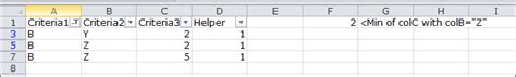 Excel How To Find The Conditional Minimum Of A Filtered Column