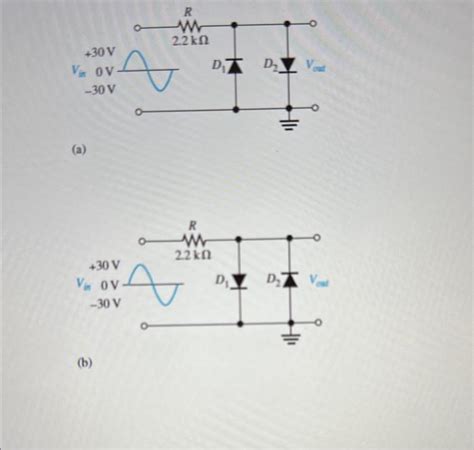Solved B Draw The Output Voltage Waveform For Each Circuit Chegg