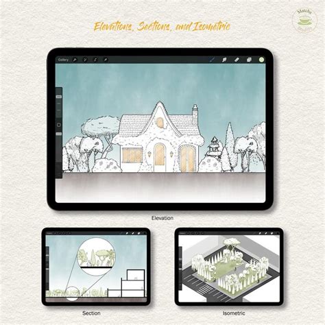 Procreate Tree Brush Set For Architectural Drawings