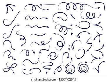 Collection Set Arrows Design Element Illustration Stock Vector Royalty Free