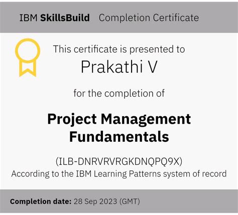 prakathi vanarasa on linkedin course complettion in project management