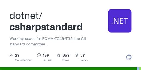 Github Dotnetcsharpstandard Working Space For Ecma Tc49 Tg2 The C