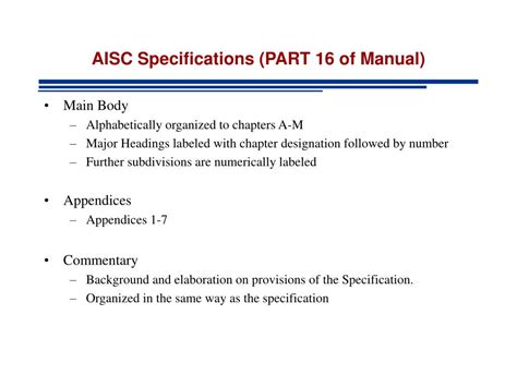 Ppt Aisc Manual Powerpoint Presentation Free Download Id 1203658