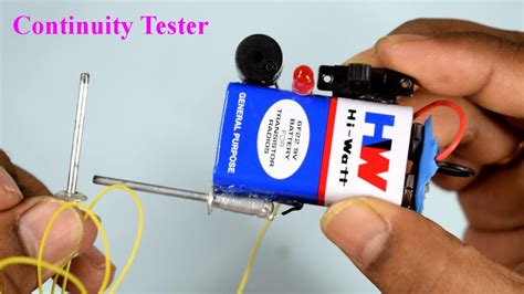How To Make A Continuity Tester At Home Using 9v Battery Diy Simple
