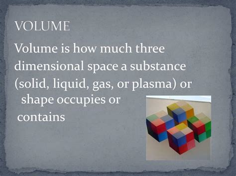 PPT VOLUME CAPACITY PowerPoint Presentation Free Download ID