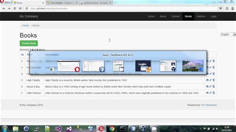 Yii Part The Gridview Widget Youtube