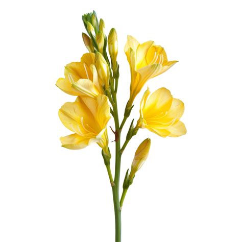 Amarillo Fresia Flores Aislado 49575711 Png