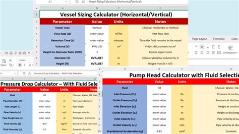 Calculators For Vessel Sizing Pressure Drop And Pump Head Victor Nwakanma Posted On The