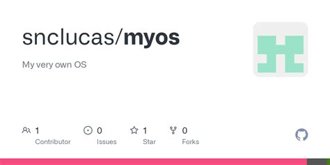 GitHub Snclucas Myos My Very Own OS
