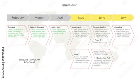 Timeline Weekly Planner Schedule Project Diagram Infographics Template For Business Month 6