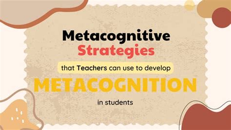 Metacognitive Strategies Pdf