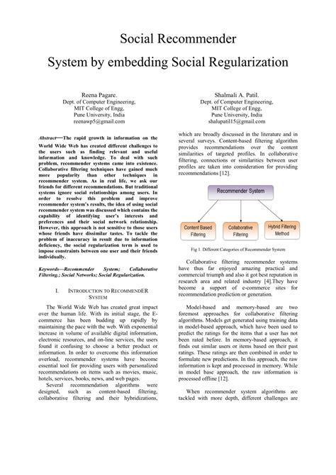 Pdf Social Recommender System By Embedding Social Regularization