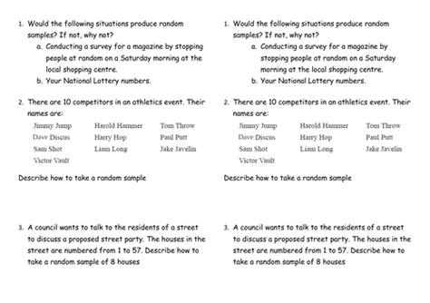 Chapter 18 Sampling And More Complex Diagrams Edexcel Gcse Maths