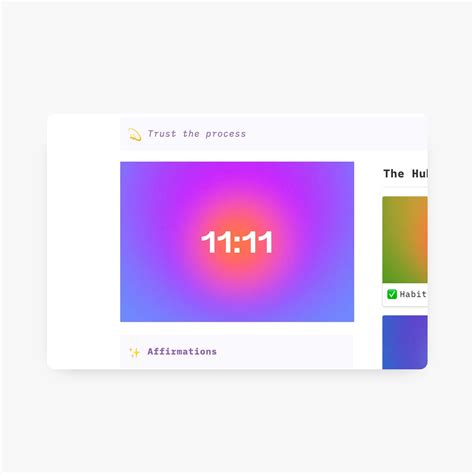 aura clock aesthetic notion widget and gridfiti