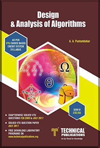 Design And Analysis Of Algorithms For Vtu By A A Puntambekar Goodreads