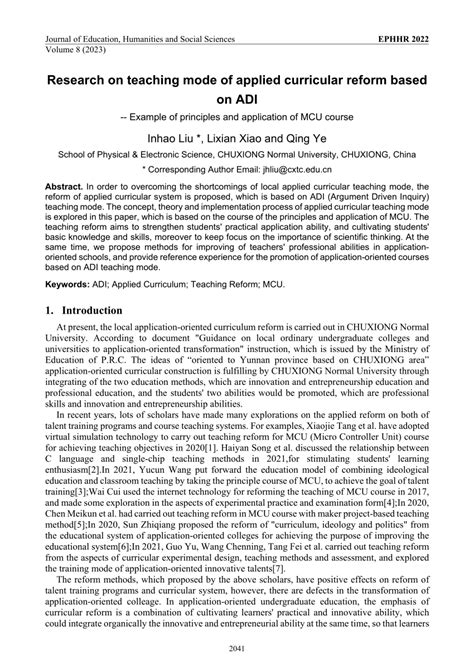pdf research on teaching mode of applied curricular reform based on