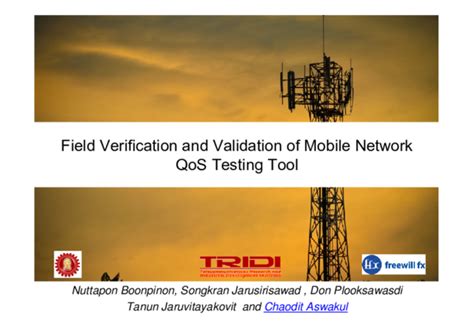 Pdf Field Verification And Validation Of Mobile Network Qos Testing Tool