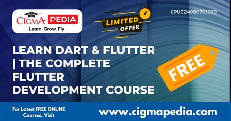 Learn Dart And Flutter The Complete Flutter Development Course Free Udemy Course Cigma Pedia