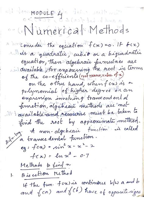 Numerical Methods 1st Sem Complementary Maths Complementary Maths