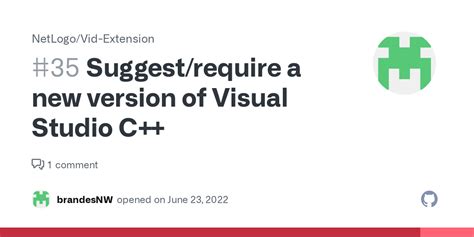 Suggest Require A New Version Of Visual Studio C Issue 35