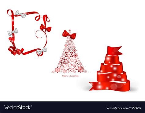 Christmas Tree And Ribbon Royalty Free Vector Image
