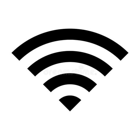 Minimalist Wifi Signal Icon Vector â€ Wireless Internet Connection Symbol In Black Isolated On