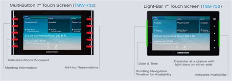 Crestron Room Booking Includes Displays Display Daily