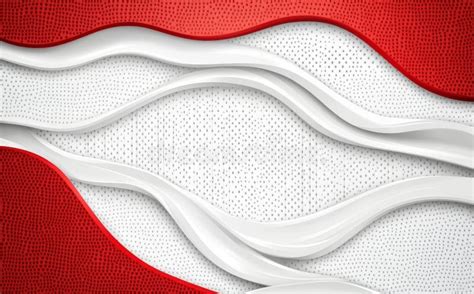 A Modern Luxurious Design Template Featuring Abstract Red And White Overlapping Layers With