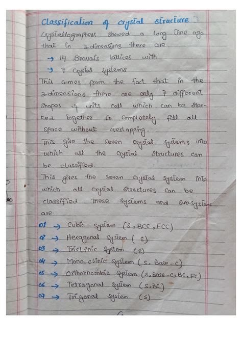 Solution Classification Of Crystal Structure Solid State Studypool