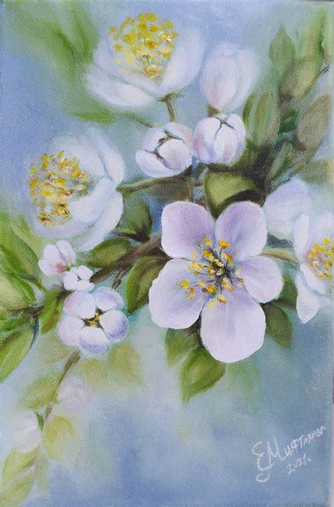 Apple Blossom Painting By Elena Miftakhova Saatchi Art