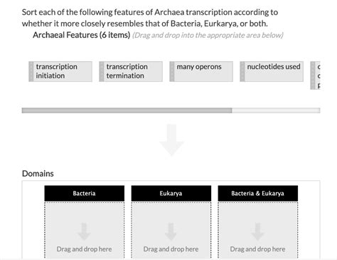 Solved Sort Each Of The Following Features Of Archaea Transcription