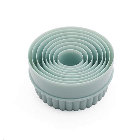 Badu Bg Двустранни кръгли форми за бисквитки Резачки за бисквити Пластмасова преса за бисквити