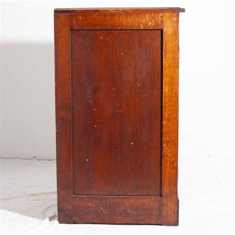 Lot Antique Oak File Cubby Cabinet