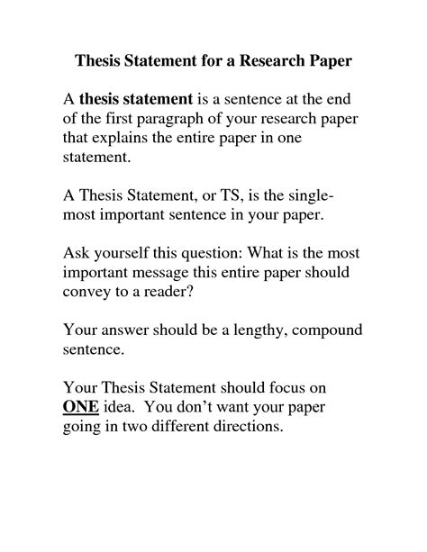 Thesis Statements The Writing Center How To Make A Thesis Statement