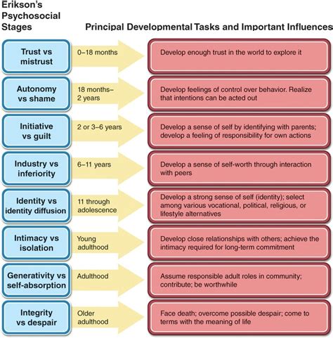 Erikson S Developmental Tasks Based On Erik H Erikson 1959