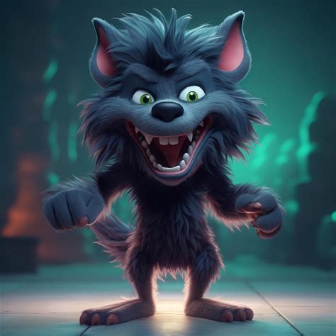 Premium Ai Image Funny Werewolf Cartoon Character
